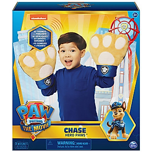 Paw Patrol, Chase Hero Paws Role Play Plush Toy with 10 Sounds and Phrases, Pretend Play Costume for Kids Ages 3 and up