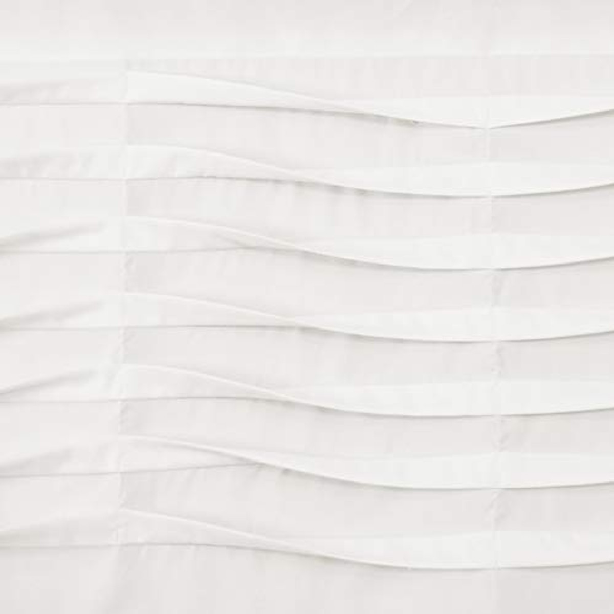Lush Decor, 18” x 52”, White Wave Texture Valance | Pleated Ruffle Fold Window Kitchen Curtain (Single)