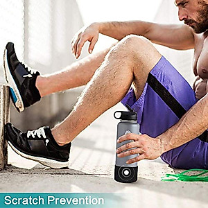 WUQID Protective Silicone Boot Sleeve for 12oz-40oz Hydro Sport Flask/Stanle Water Bottles Tumbler Anti-Slip Bottom Sleeve Cover for All Water Bottles Bottom Width of 2.83-2.95in