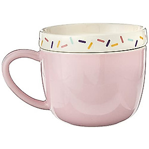 Enesco 6003670 Our Name is Mud Eat a Donut Mug and Warmer Lid Set, 16 Ounce and 4 Inch, Multicolor