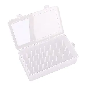LUKEO Portable Box Sewing Bobbins Threads Storage Sorting Case Organizer Translucent Clear Spools