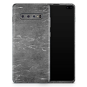 DesignSkinz Dark Silver Marble Swirl V8 Protective Vinyl Decal Wrap Skin Cover Compatible with The Samsung Galaxy S20 (Screen Trim & Back Glass Skin)