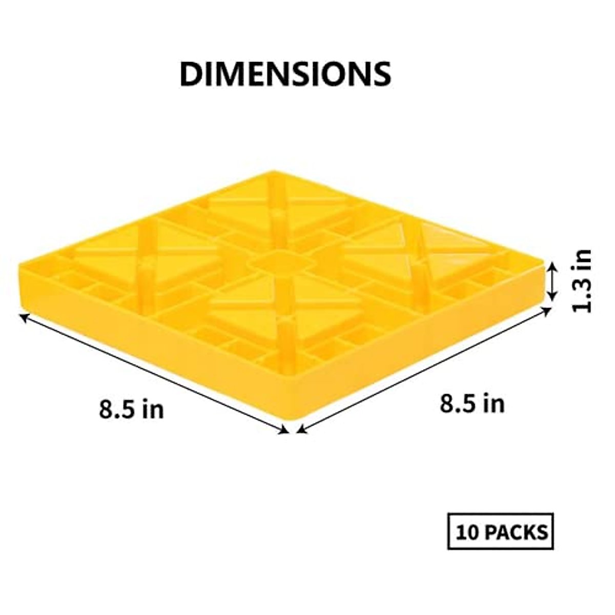 Homeon Wheels Camper Leveling Blocks, Ideal for Leveling Single and Dual Wheels, Heavy Duty Rv Leveling Blocks and Chocks Anti-Slip Pads Design, Camper Levelers 10 Pack with Carrying Bag (WH-102)