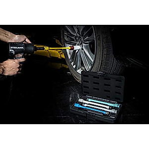 Steelman 1/2-Inch Drive 5-Piece Torque Extension Set, 8 Inches Long, Corrosion-Resistant Powder-Coated Steel, 65ft-lb, 80ft-lb, 100ft-lb, 120ft-lb, and 140ft-lb Torque Sticks