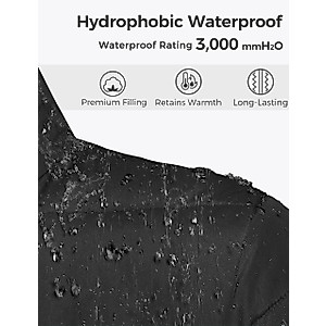 wantdo Women's Hooded Winter Coat Windproof Puffer Jacket with Hood Black Medium