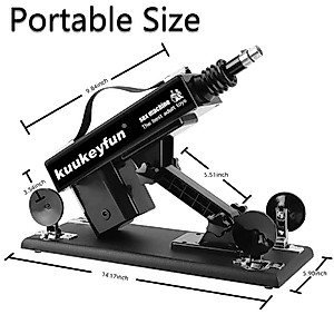 Thrusting Sex Machine, Automatic Dildo Machine for Women and Men, Adjustable Adult Sex Toys with Attachments (9 Piece Set)