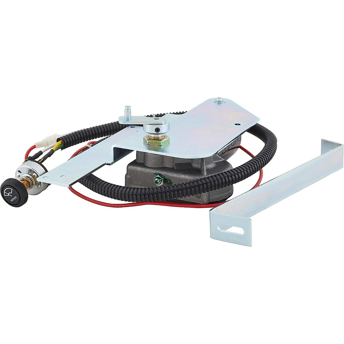 1951-52 Ford Pickup Truck Electric Windshield Wiper Conversion Kit: Two-Speed 12V Motor, Bolts to Original Brackets, Clears Cowl Vents, Includes Wiring Harness, Switch, and Nylon Bushings