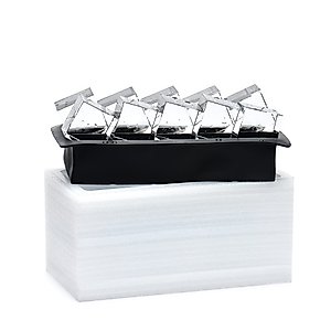 Clear Ice Cube Maker Tray - 2 Inch Ice Cube Silicone Mold,Crystal Clear Ice Cube for Whiskey and Cocktail