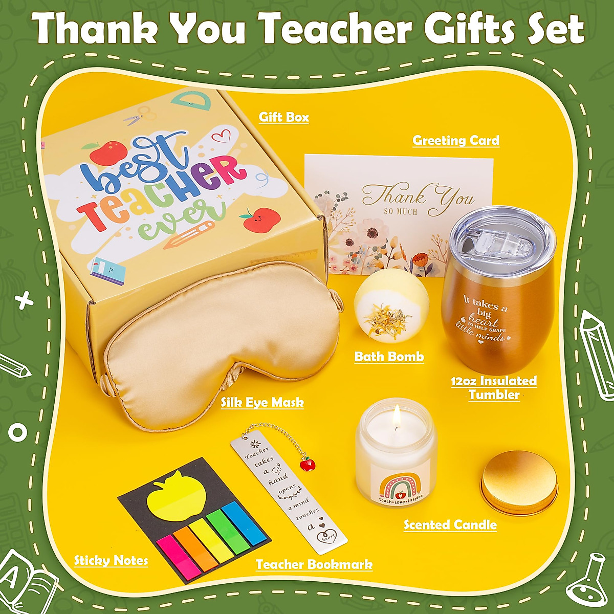 UTOBSOV Teacher Gifts for Women Unique Teacher Appreciation Gifts Teacher Birthday Gifts Basket Christmas Valentines Day Gifts for Teachers Back to School Gifts Thank You Gifts for Teacher