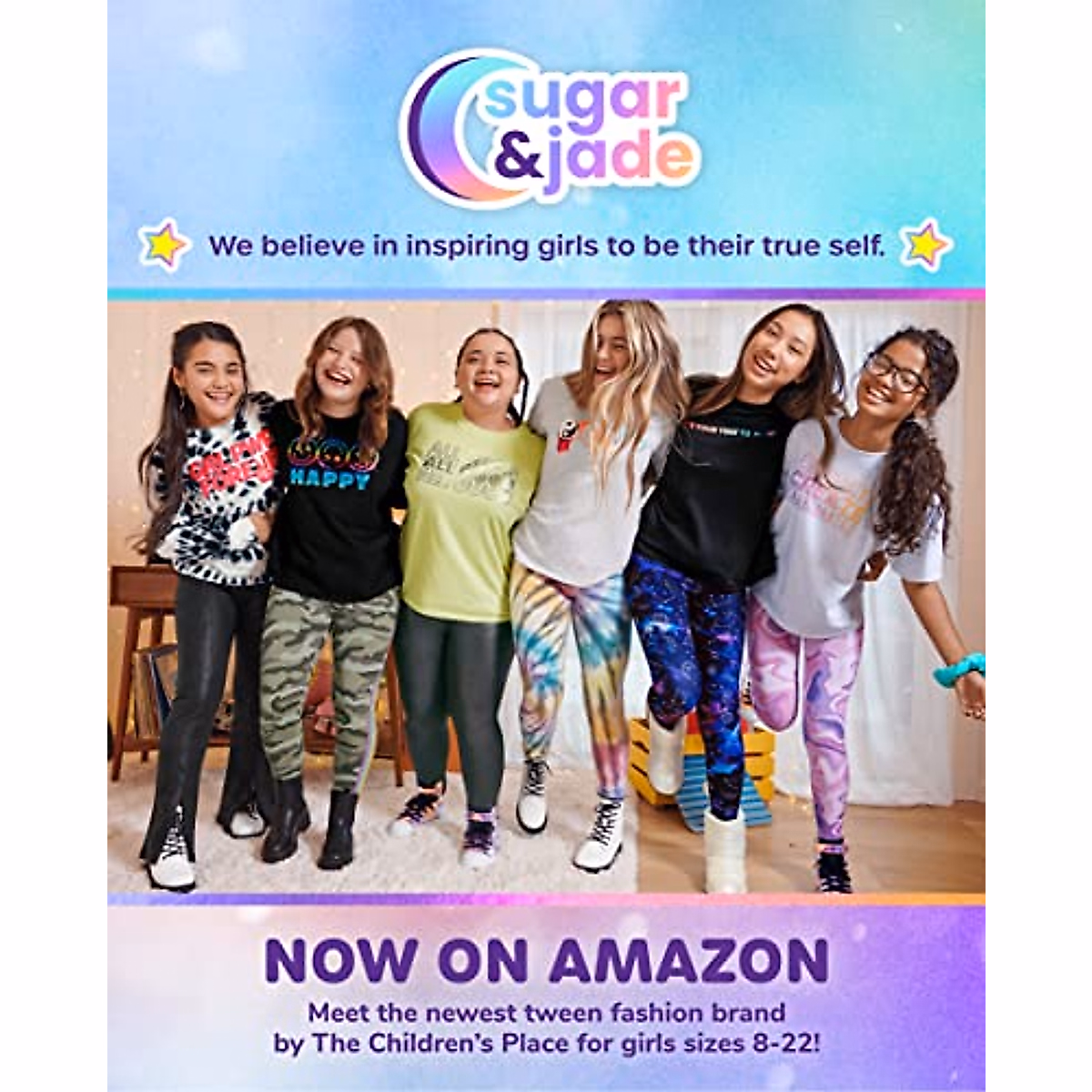 Sugar & Jade Girls' Teen Back to School, Full, Fashion Backpack, Black Multi Smiley, One Size