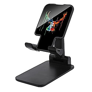 Watercolor Reindeer Foldable Desktop Cell Phone Holder Portable Adjustable Stand for Travel Desk Accessories