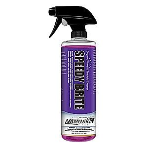 Nanoskin SPEEDY BRITE Professional Wheel & Tire Acid Cleaner 16 Oz. - RTU Car Wash Wheel Cleaning Spray for Car Detailing | Works with Wheel Brush & Tire Brush | Melt Away Rust, Brake Dust, Road Grime