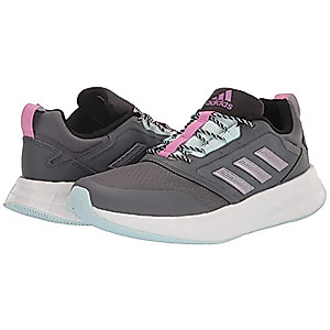 adidas Women's Duramo Protect Running Shoe, Grey/Matte Purple Metallic/Almost Blue, 10