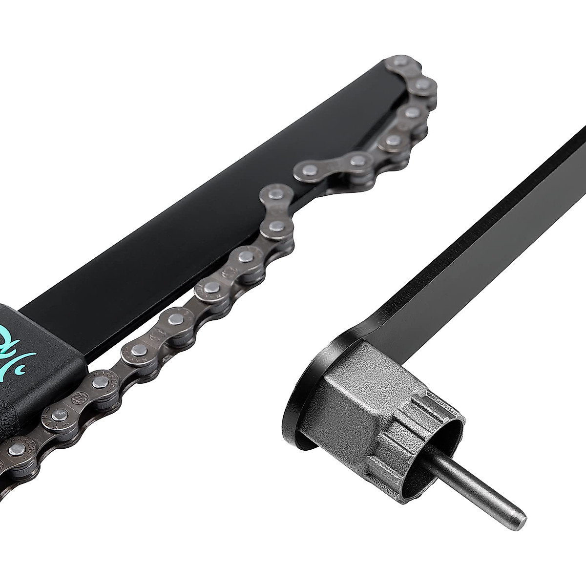 cyclists Cassette Removal Tool Sets - Chain Whip & Lock Ring Tool for Shimano HG Cassette/Freewheel Install Removal MTB Road Bike 7 8 9 10 11 Speed (Black)