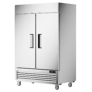 Coolski 54'' W Commercial Refrigerator, Stainless Steel Reach-in Refrigerator with 49 Cu.Ft Capacity/8 Shelves/LED Lighting/33℉~41℉/ETL Approved