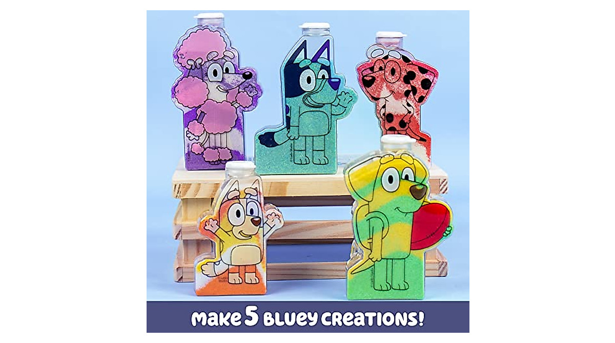 Bluey Sand Art Kit with 5 Bottles & 7 Colors for Kids | Creative DIY ...