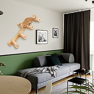 ESPETS Pack of 2 Large Cat Wall Stairs with Jute Rope Scratching Post Steps 6 in 1- Cat Wall Climbing Steps Walkways, Wall Mounted Floating Cat Shelves and Perches, Modern Cat Wall Furniture Indoor