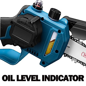 HUOEREN Mini Chainsaw 6 Inch Compatible with Ma-kita Battery 18V, Cordless Power Mini Chain Saw, Portable Electric Hand Chainsaw with Brushless Motor and Oiler for tree pruning(Battery Not Included)