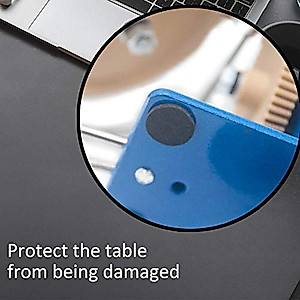 LAMXD Needlecraft Large Jumbo Metal Yarn/Wool/String/Fiber Ball Winder Hand Operated,10-Ounce,with Thread Cutter Scissors, Blue and White