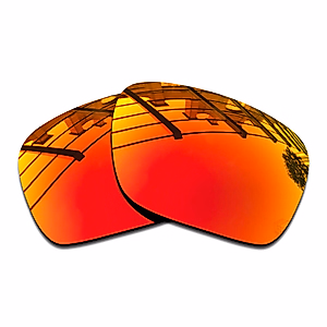 SEEABLE Premium Polarized Mirror Replacement Lenses for Oakley Scalpel OO9095 Sunglasses - Jade Mirror+Fire Orange Mirror
