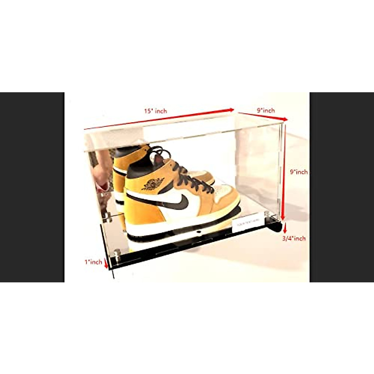 Full Size Football, Shoe, Sneaker Shelf Wall Mount Acrylic Display Case Memorabilia Box UV Protection Floating Box