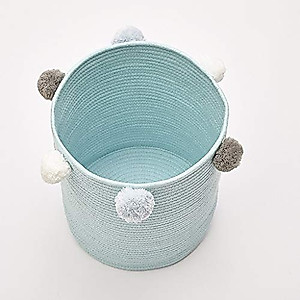UXZDX Cotton Woven Clothes Storage Basket Kid Toys Stockpile Basket for Large Foldable Dirty Clothes Toys and Art Organizer Holder (Color : Light Gray)