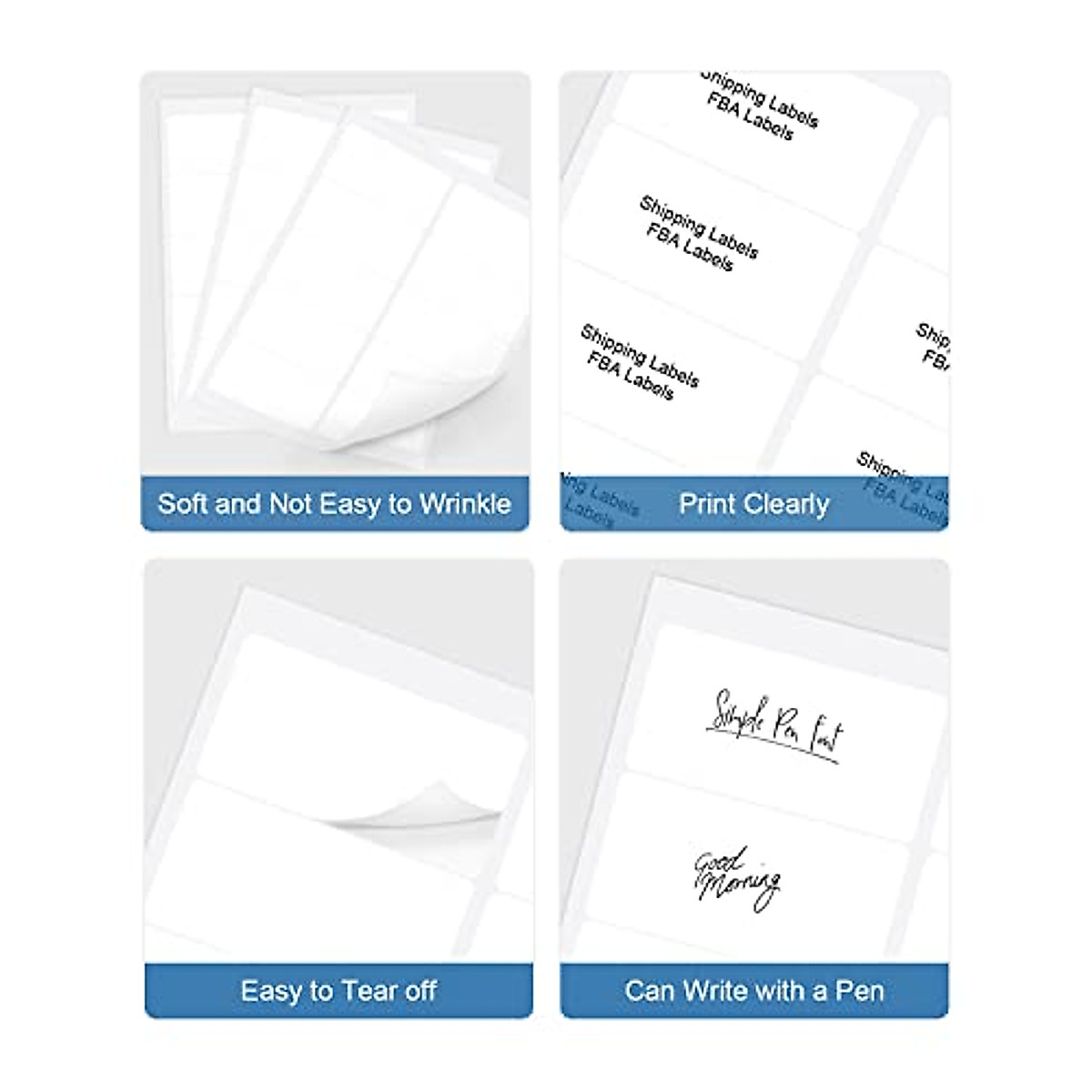 2" x 4" Shipping Address Labels Compatible with Avery 5163 8163, POLONO Internet Mailing Shipping Labels, White Sticker Labels for Laser/Ink Jet Printers, Permanent Adhesive (500 Labels, 50 Sheets )