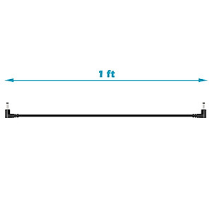 Fancasee (4 Pack 1 ft 3.5mm x 1.35mm 90 Degree Right Angle Male to Male Right Angle DC Power Adapter Cable Cord for IP Camera CCTV Surveillance Security Camera LED Strip DVR Router Invoice Printer