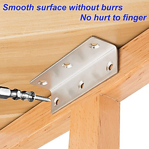 22 Pack Stainless Steel L Corner Brackets 100X25X2mm Heavy Duty L Bracket Joint Right Angel Corner Brace for Wood Cabinets Furniture