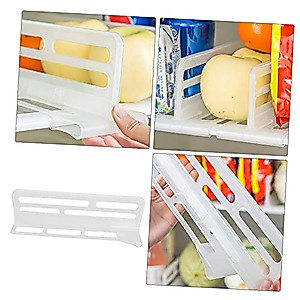 KICHOUSE Refrigerator Divider Freezer Dividers for Bottom Freezer Plastic Storage Drawer Plastic Drawer Freezer Door Shelf Freezer Drawer Dividers Food Model Multifunction Pp