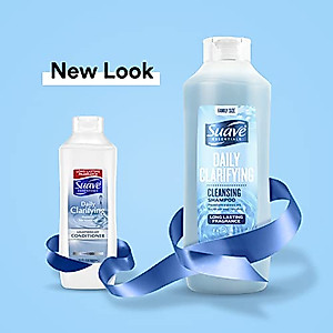 Suave Essentials Anti Residue Shampoo for Normal to Oily Hair Daily Clarifying Hair Shampoo with Deep Cleansers 30 oz