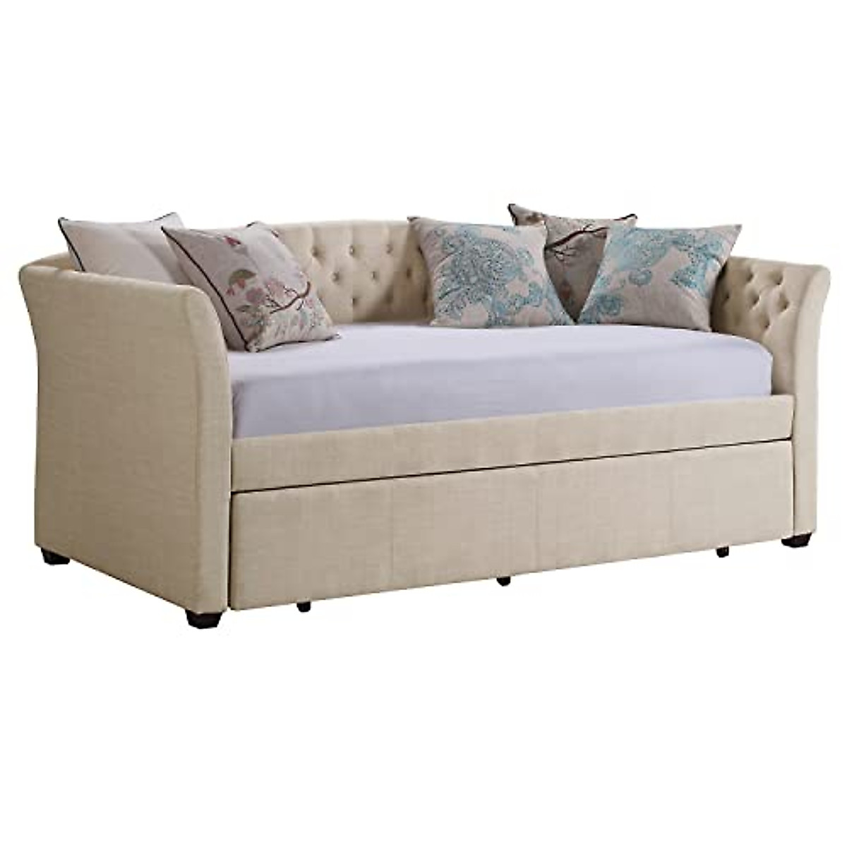 Rosevera Elsa01 Elsa Twin Size Daybed with Trundle Charcoal