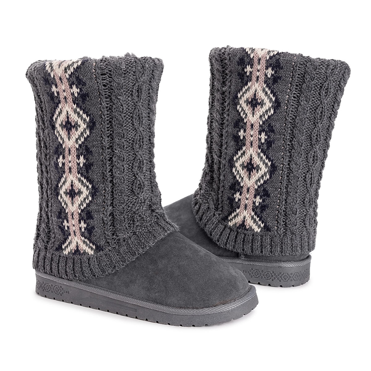 MUK LUKS Women's Cheryl Boot, Grey, 10