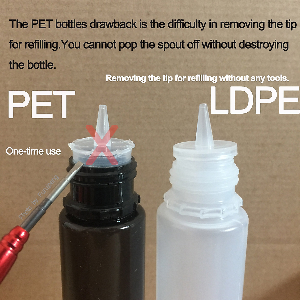 FURUIPENG 120mL LDPE Unicorn Plastic Thin Tip Dropper Bottles 4oz Free Mini Funnel (12 Pack)