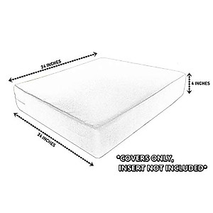 CozyLounge Indoor Outdoor Water Repellent High UV Resistant Patio Chair Cushion Cover (24"x24"x4" (4 Covers), Majestic Royal)