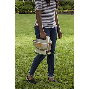Scotts Wizz Spreader - Handheld Power Spreader, Use Year-Round, Covers Up to 2,500 sq. ft., Brown
