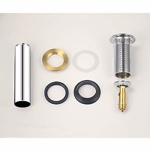 Purelux Pop up Drain Stopper for Bathroom Faucet Vanity or Vessel Sink Bathroom Drain Assembly No Overflow, Chrome Finish