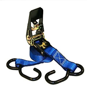 Everest Premium Ratchet Tie Down – 1 PK – 1 IN – 10 FT – 400 LBS Working Load – 1200 LBS Break Strength – Cambuckle Alternative – Cargo Straps Perfect for Moving Appliances, Lawn Equipment and Motorcycles