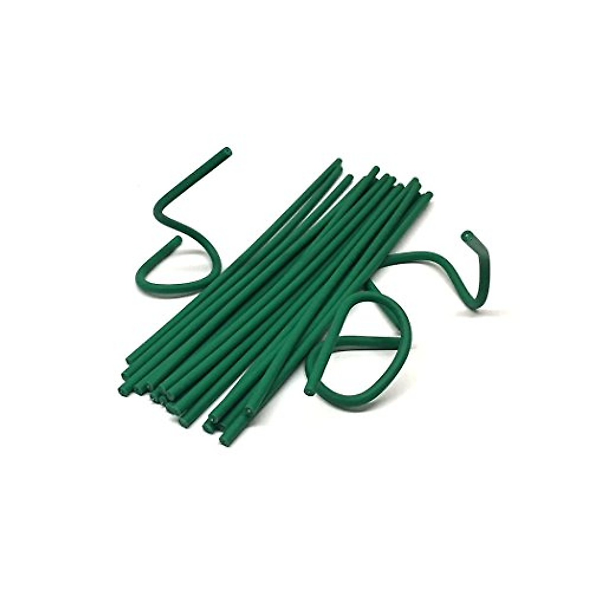 Set of 100 Plant Twist Tie - Flexible Green Rubber Coated Garden Training Wire (100)