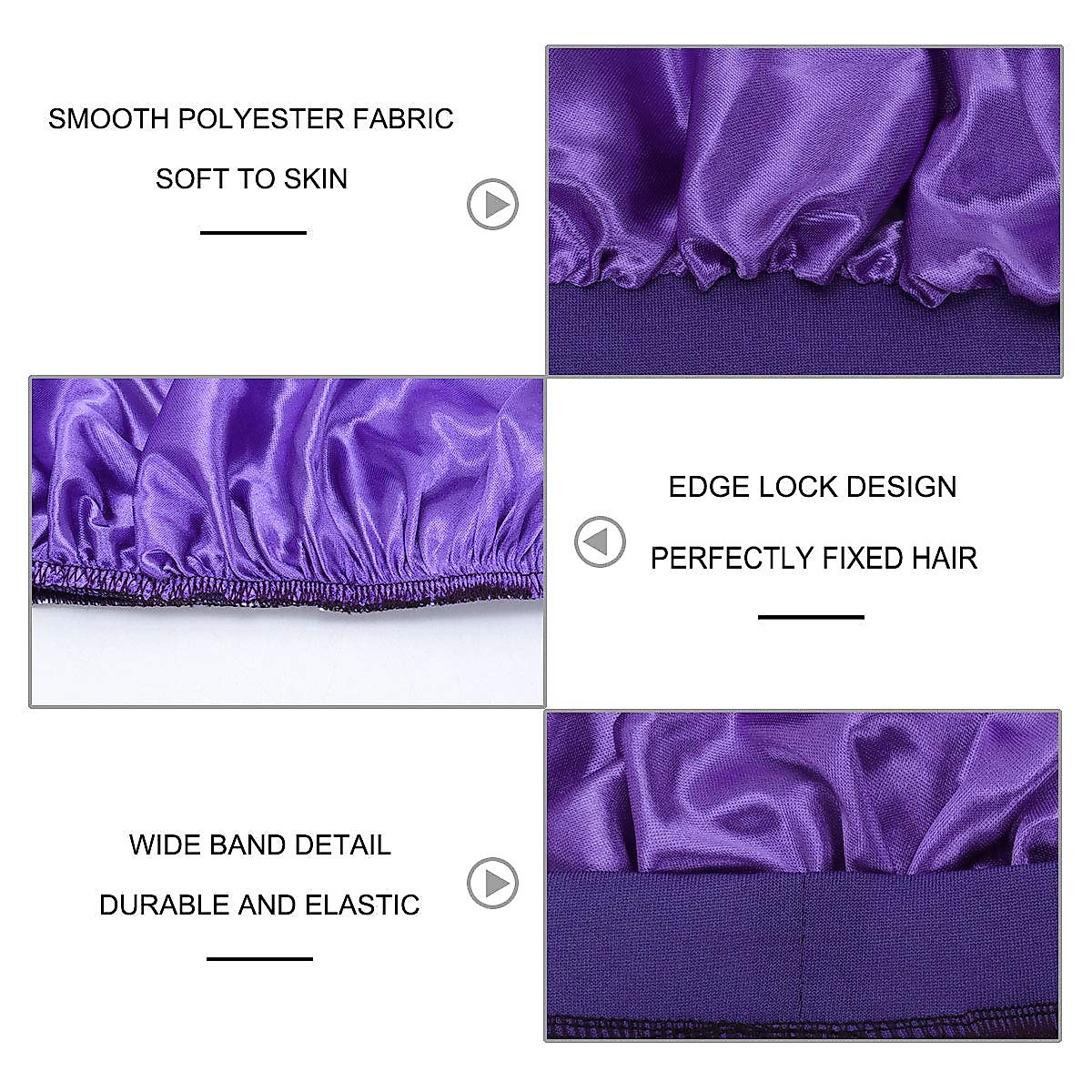 LADES Kids Hair Satin Bonnet for Sleeping, 3 Pieces Soft Toddler Satin Bonnet Sleeping Cap for Girls Curly Hair Gifts Multicolored