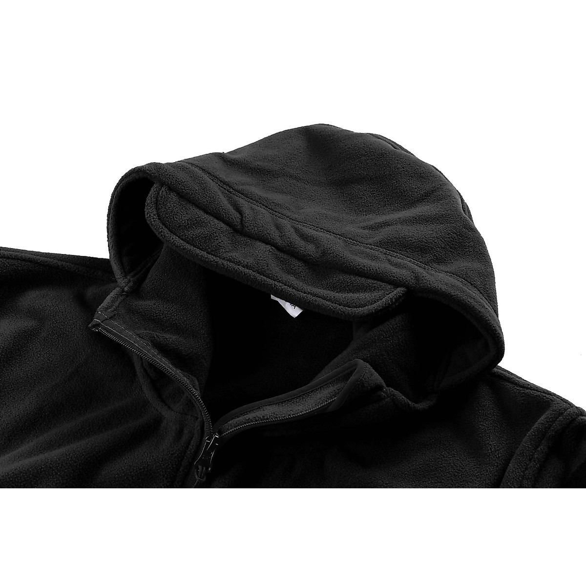 CRYSULLY Man Zipper Warm Coat Jacket Sportswear Fleece Lining Hiking Skiing Travelling Jacket Coats Black