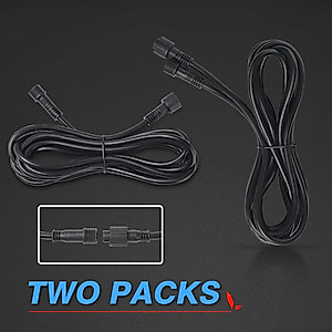 MICTUNING 10FT 5Pin Extension Wire Cable Cord for C1 C2 Q1 RGBW Series LED Rock Lights V1 Wheel Ring Lights (2 Pack)