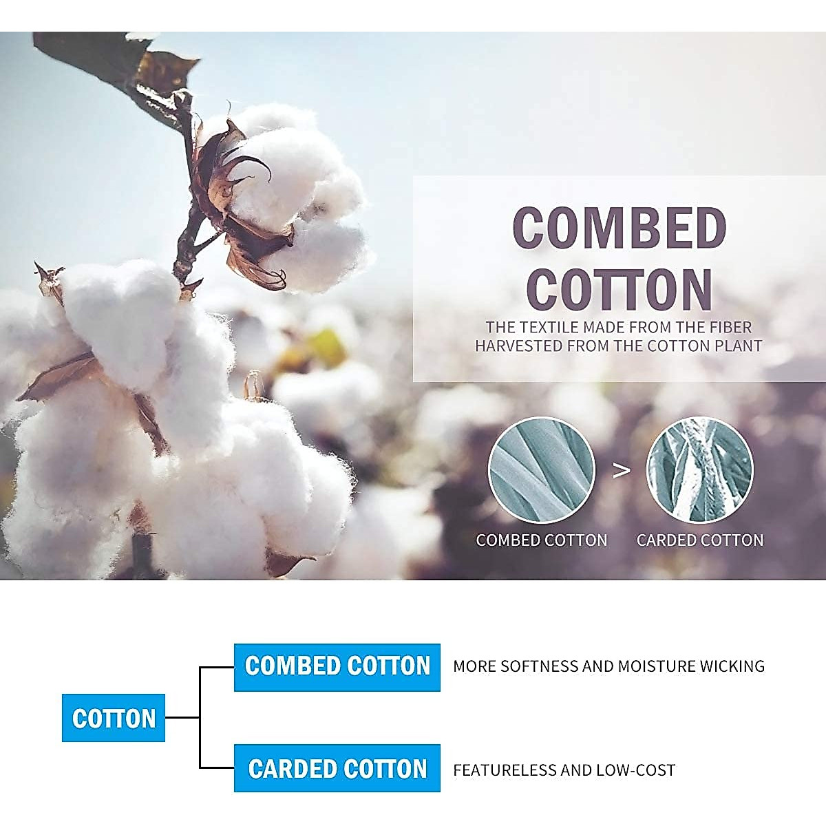 G-Six Global 2 Pairs Men's White Wicking Cushion Multi Performance Hiking Trekking Walking Socks Year Round (Large)