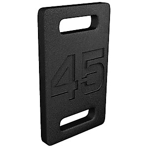 Signature Fitness Cast Iron Ruck Plate, Weighted Plate for Rucking, Swings, Squat, Strength Training, Fitness Workout, and Home Exercises, 45-Pound