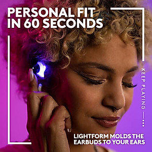 Logitech G FITS True Wireless Gaming Earbuds, Custom Molded Fit, Lightspeed + Bluetooth, Four Beamforming Microphones, PC, Mac, PS5, PS4, Mobile, Nintendo Switch - Black