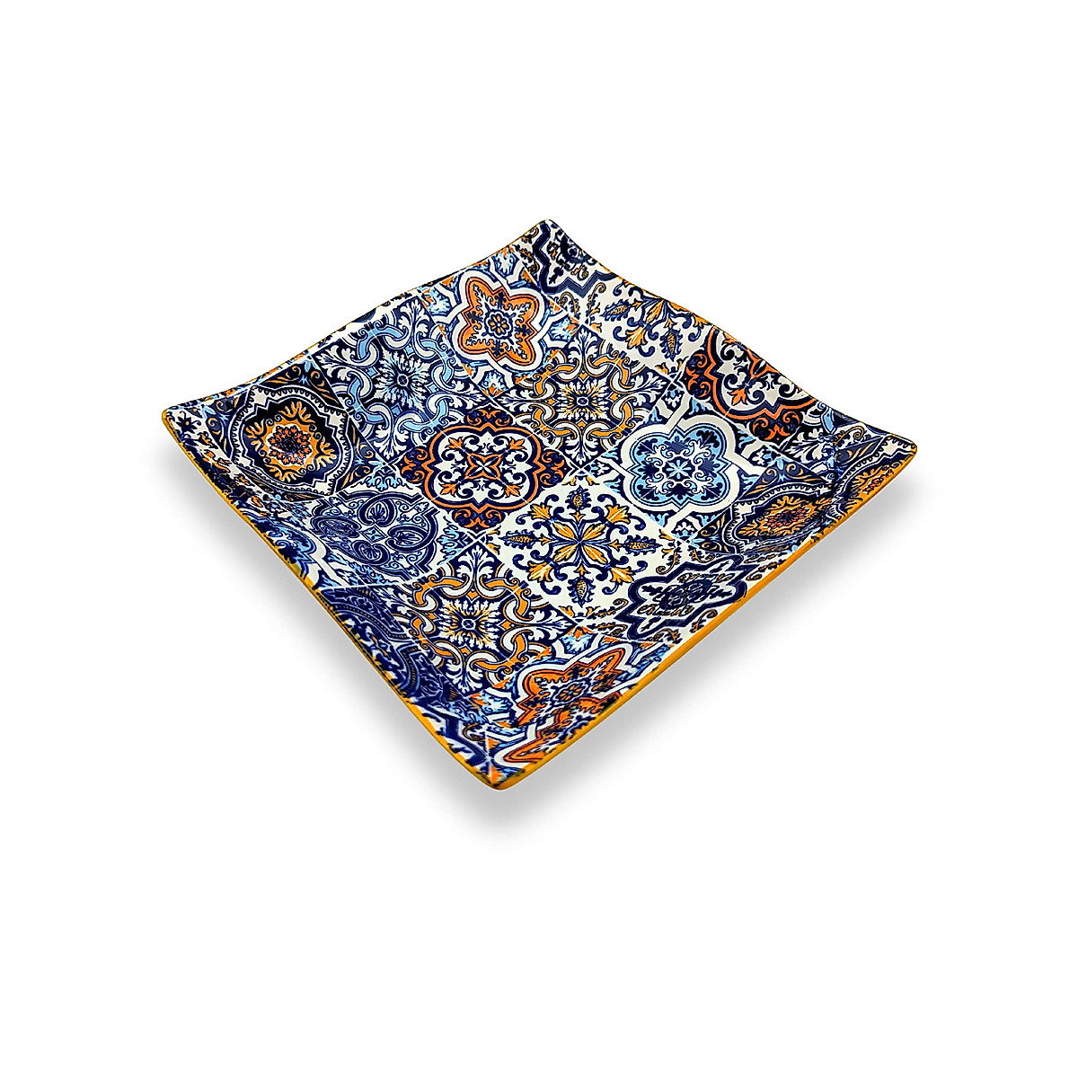 Portuguese Pottery Alcobaça Ceramic Small Serving Dish Yellow - Set of 2