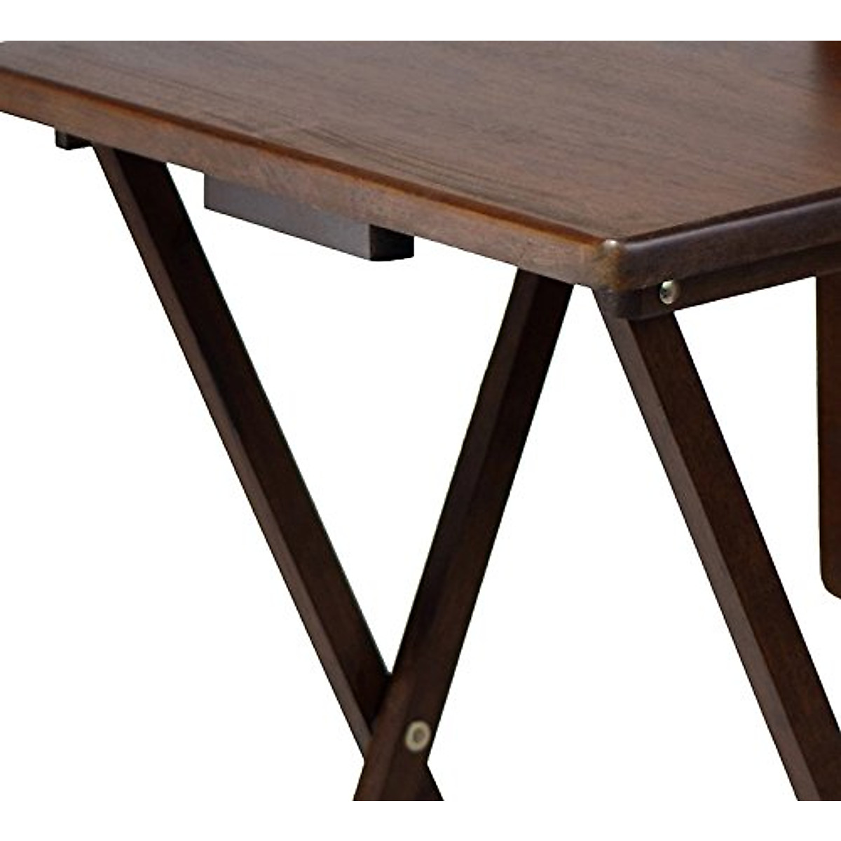 Winsome Wood Snack Table, Antique Walnut Finish, Set of 4