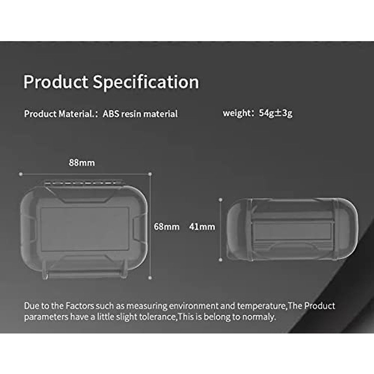 FEDAI ABS Resin Hard Storage Box Multifunction Protective Case for Earphone, Earbud, in-Ear Monitor Eartip(Orange)