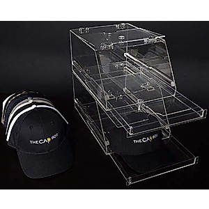 The Clear CapBox Stackable Hatrack Cap Rack Hat Box Storage Containter for Baseball Caps, Fitted Hats, Snapbacks & Trucker Caps
