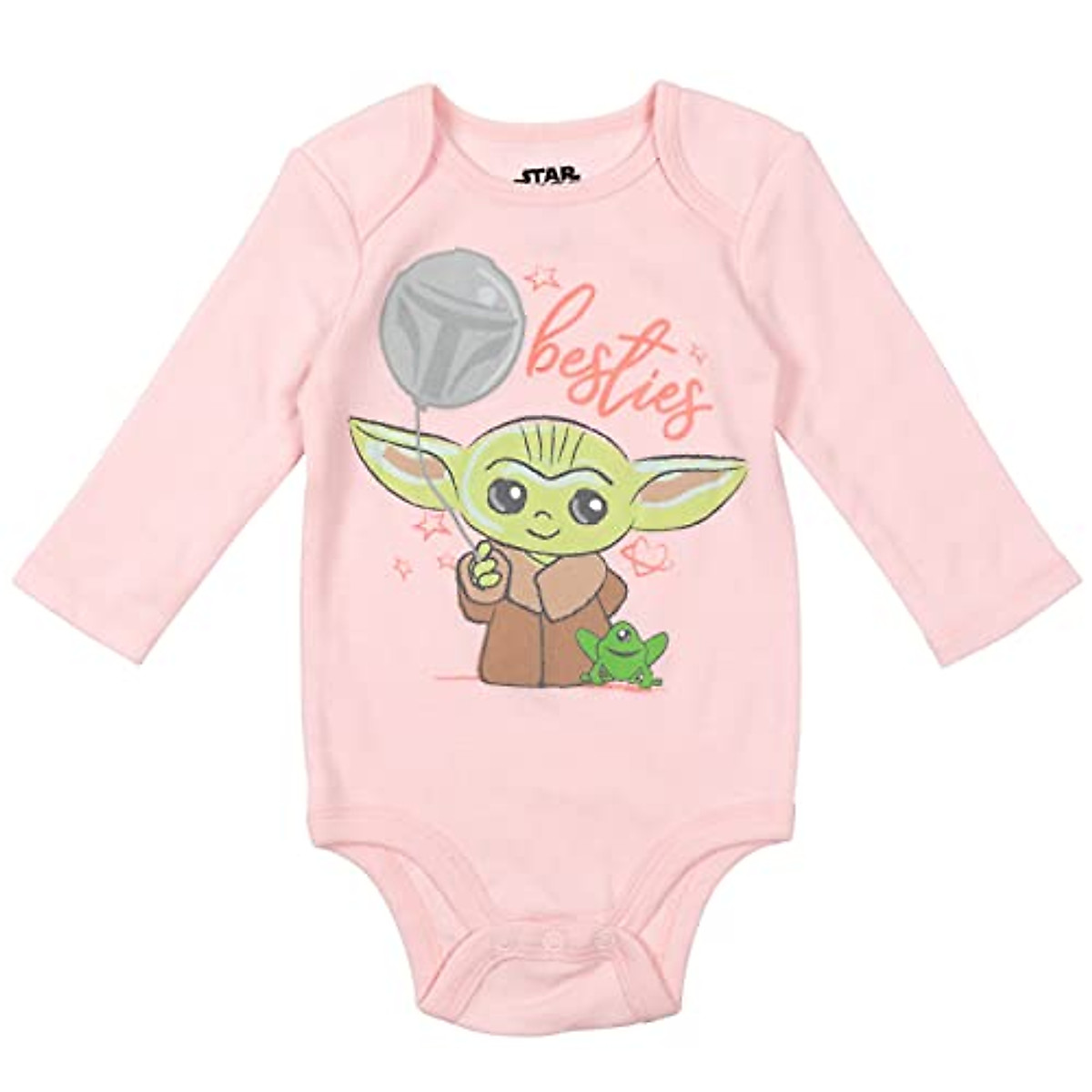 STAR WARS The Mandalorian Grogu Newborn Baby Girls 3 Pack Bodysuits Multicolor 0-3 Months